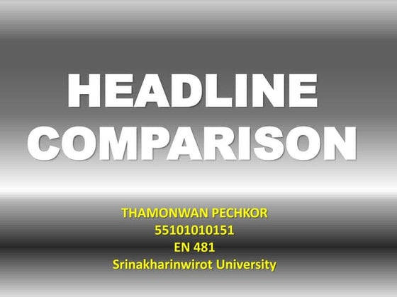 Newspaper headlines and leads | PPT
