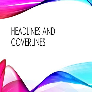 Headlines & coverlines | PPTX