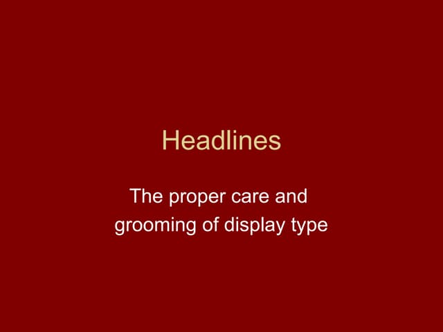 Headline Writing | PPT