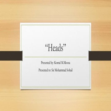 Heads in Syntax | PPT