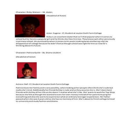 Headshot of characters | PDF