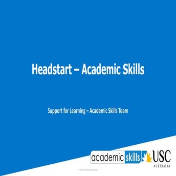 Study Skills Session USC | PPT