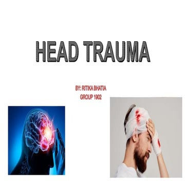 HEAD TRAUMA.pptx neurology medicine presentation | PPTX