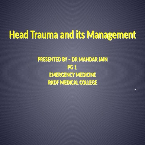 head trauma part 1.powerpoint presentation | PPTX