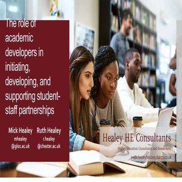 The role of academic developers in initiating, developing, and ...