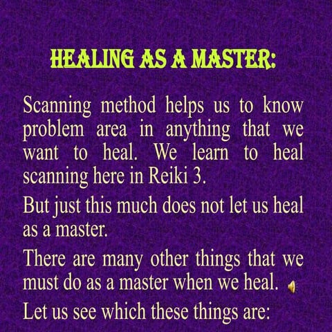 HEALING AS A MASTER: | PPTX | Medical Health