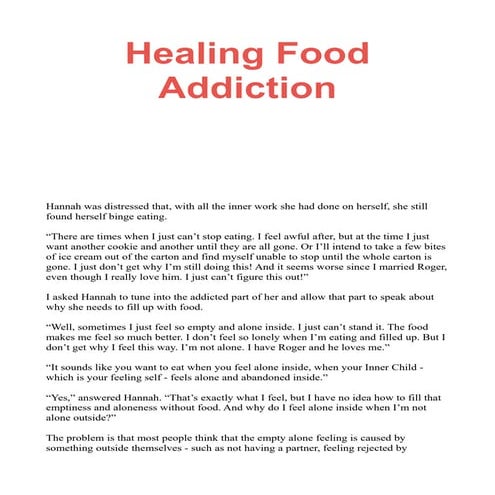 Healing Food Addiction | PDF