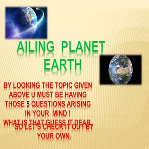 AILING PLANET | PPT