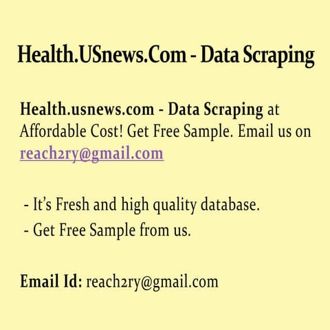 Health.usnews.com data scraping | PPTX | Surgery | Medical Health
