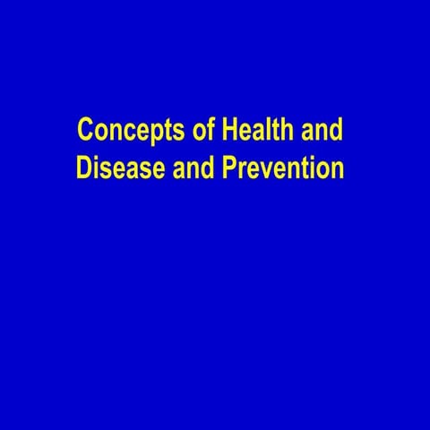 health.ppt Concept of health and prevention of disease | PPT