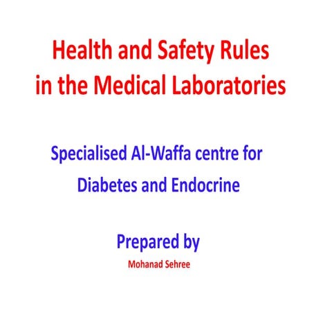 Health and-safety-rules in the medical lab | PPTX