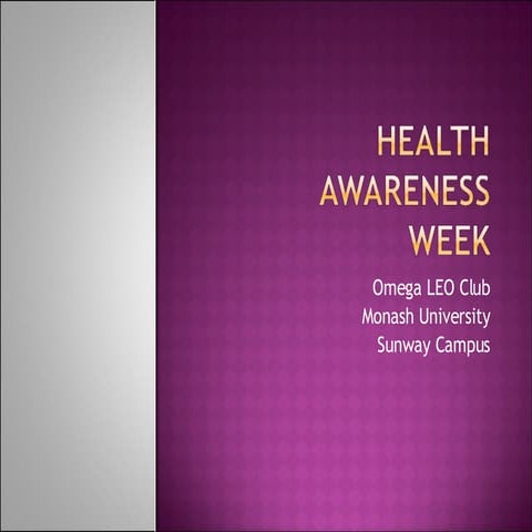 Health Awareness Week | PPT