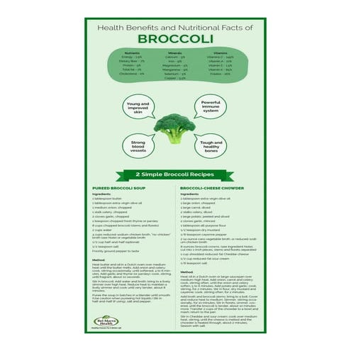 Health Benefits of Nutritional Facts of Broccoli | PDF