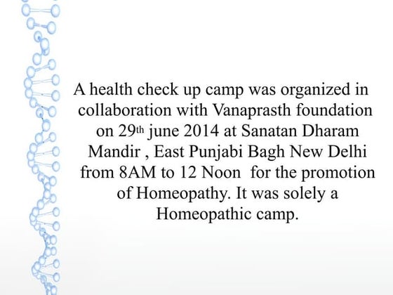 A Report of Free Medical Health Check Up Camp | PDF