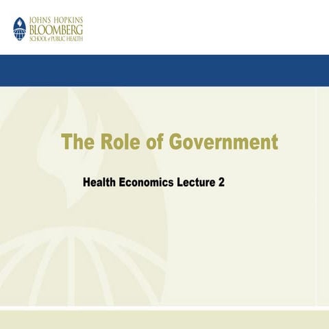 Health Economics Lecture2 the Role of Public Spending in Health | PDF