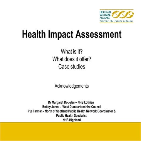 Health Impact Assessment Slides Pip Farman | PPT