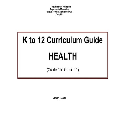 K to 12 Curriculum Guide for Music and Arts | PDF