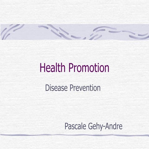 Health Promotion | PPT
