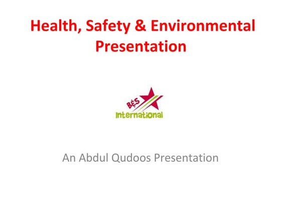 EHS Presentation | PPTX | Environment | Science