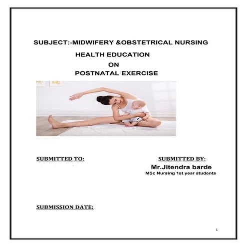 Health-Talk-On-Postnatal-Exercise Jitendra bhargav SlideShare.com