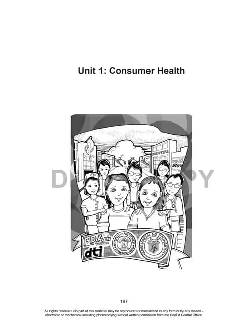 Unit I consumer health grade 10 | PPT