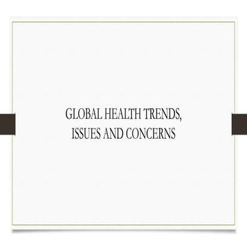 Health Trends, Issues and Concerns NATIONAL LEVEL | PPTX