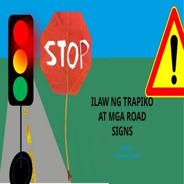 Health Grade 3-Traffic Lights and Signals | PPTX