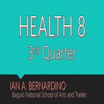MAPEH 8 - Health 3rd Quarter | PPTX