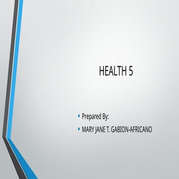 (MAPEH)HEALTH 5 powerpoint Lesson for Grade 5 | PPTX