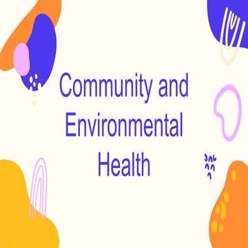 HEALTH 9 Community and Environmental health | PPT