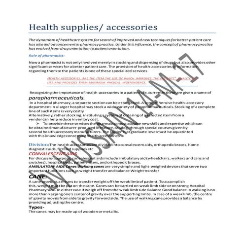 Health accessories | DOCX