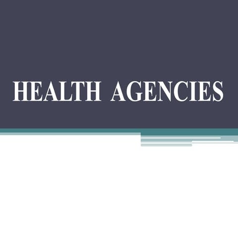 Health Agencies | PPTX