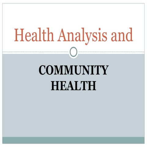 Health analysis | PPT