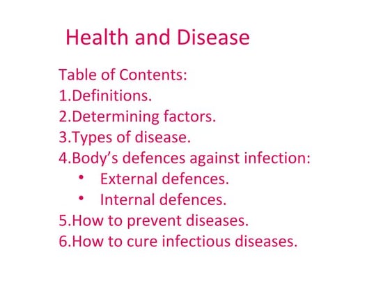 Concept of health and disease | PPTX