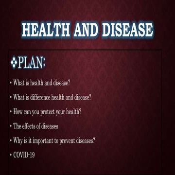HEALTH AND DISEASE | PPTX