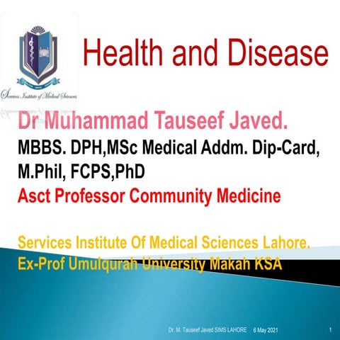 Health and disease lecture 2021-Class | PPSX