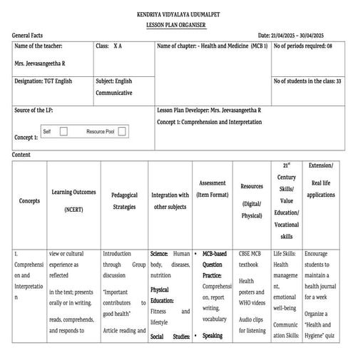health and medicine_10 lesson plan unit 1 Mcb.docx