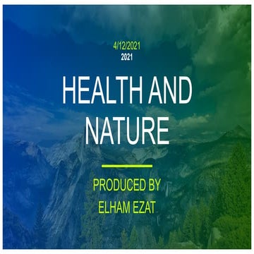 Health and nature | PPTX