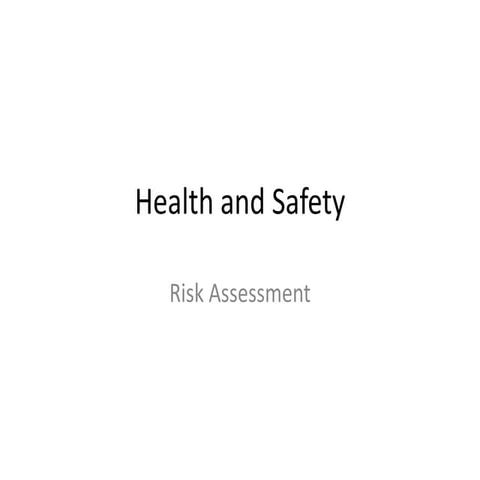 Health and safety | PPTX