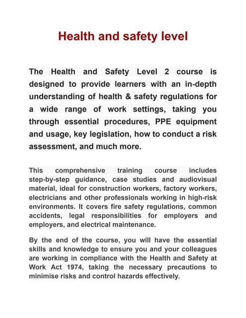 Construction site safety training | PDF