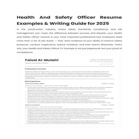 Demolition Worker Resume Examples & Writing Guide for 2025 | PDF