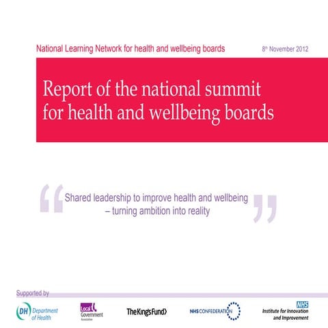 Health and wellbeing boards - location and makeup | PPT