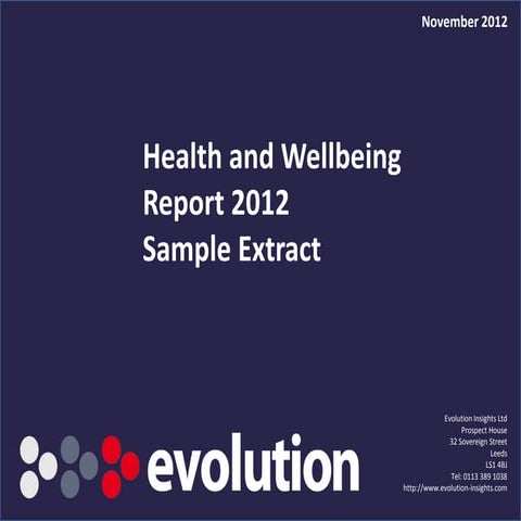 Health and Wellbeing report 2012 | PPT