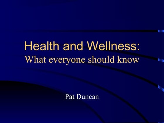 Wellness Intro. | PPT