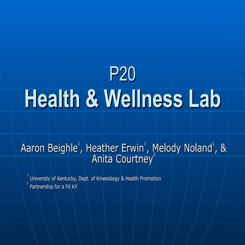 Health and wellness lab | PPT | Nutrition | Healthy Living