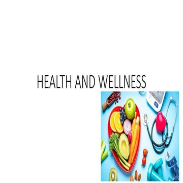 HEALTH AND WELLNESS FOR NURSING STUDENTS | PPT