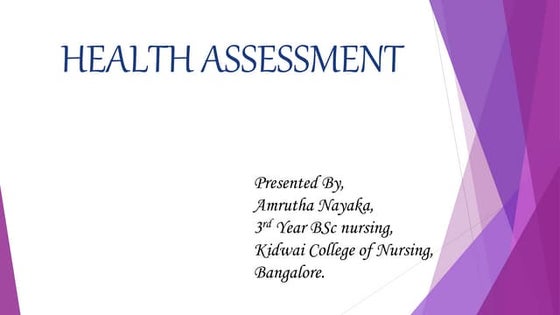 General survey for health assessment fundamental of nursing | PPT