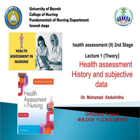 Health assessment.ppt assessment is step | PPT
