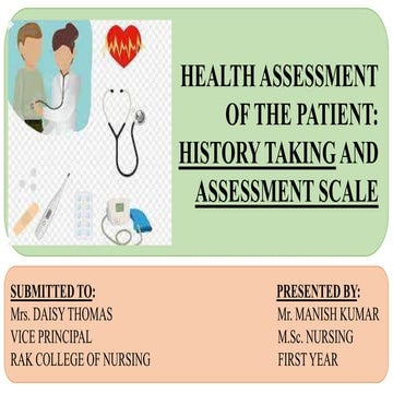 General survey for health assessment fundamental of nursing | PPTX