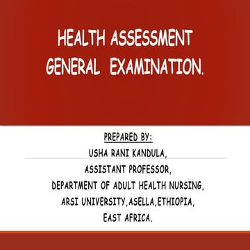 Health assessment introduction | PPTX